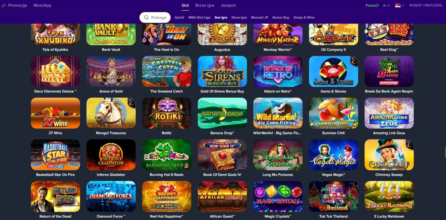 Mozzart Slot Igre: Preko 4000 Prilika Za Veliki Dobitak